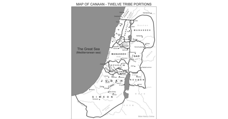 Map of Canaan - ChurchBibleStudies.org